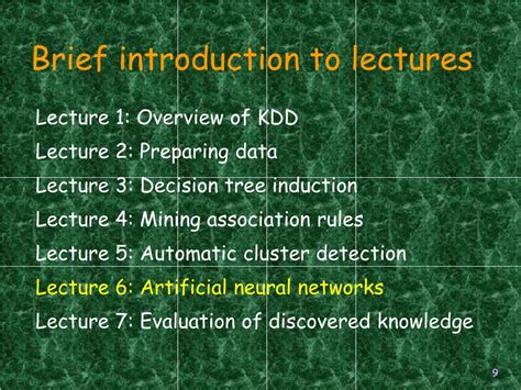 Ppt Lecture 5 Automatic Cluster Detection Lecture 6 Artificial Neural Networks Powerpoint