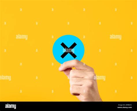 Rejection Cancellation Decline Voting No Error Wrong Decision Or Choice Concept Male Hand