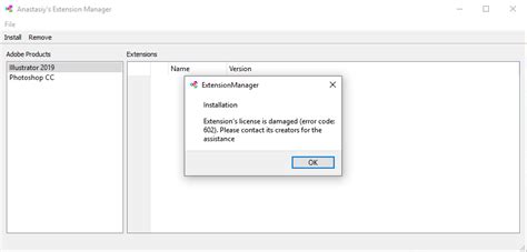 Extention Manager Error Code Adobe Community