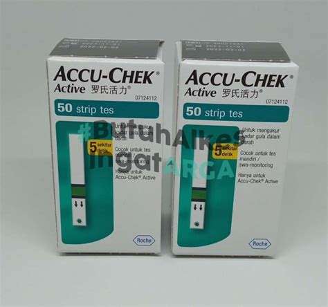 Jual Strip Accu Check Active Strip Pengukur Kadar Gula Darah Isi 50 Pcs Di Seller Arga