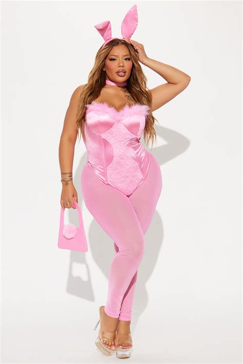 Cutest Sexy Bunny 5 Piece Costume Set Pink Fashion Nova
