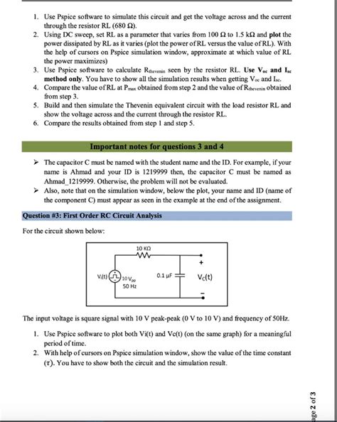 Solved 1 Use Pspice Software To Simulate This Circuit And Get The