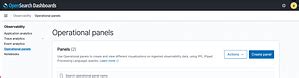 OpenSearch Dashboards Visualizations Notebooks Operational Panel