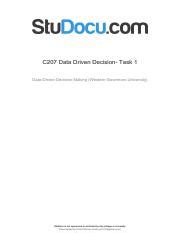 C207 Data Driven Decision Task 1 Pdf LOMoARcPSD 9930542 C207 Data Driven Decision Task 1 Data