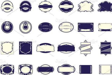 Vintage Blank Labels A Decorative Illustration By Girardspeed Designs