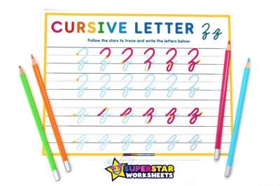 Cursive Z Superstar Worksheets