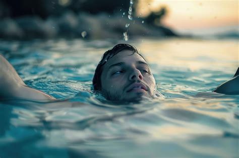 Drowning Man Man Drowning In The Water Premium Ai Generated Image