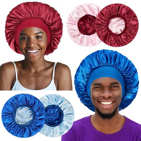 2pcs Bonnet For Men Bonnets For Women Satin Silk Hair