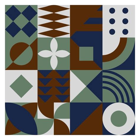 Premium Vector Abstract Bauhaus Geometric Pattern Background Vector Circle Triangle And Square