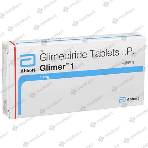 Glimer 1mg Tablet 10s Price Composition And Generic Alternatives Medkart
