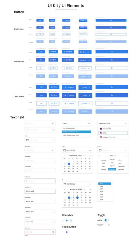 Ui Kit And Elements Behance