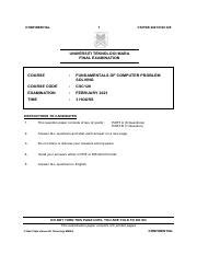 SKEMA FINAL TEST CSC SET FEBRUARI SKEMA Pdf CONFIDENTIAL CS FEB CSC