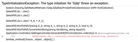 Core Selectpdf For Net Dllnotfoundexception Unable To Load Dll Libgdiplus The