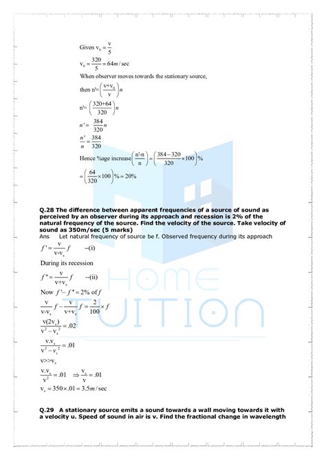 Important Questions For Class 11 Physics Chapter 15 Waves
