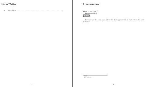 Footnotes In Table Captions But Not In List Of Tables TeX LaTeX Stack Exchange