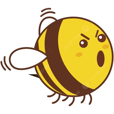 Angry Bee Vector Angry Bee Cartoon Bee Png And Vector With