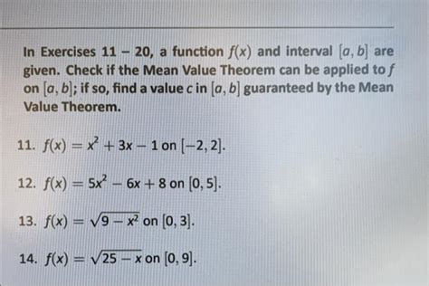 solved in exercises 11 20 a function f x and interval