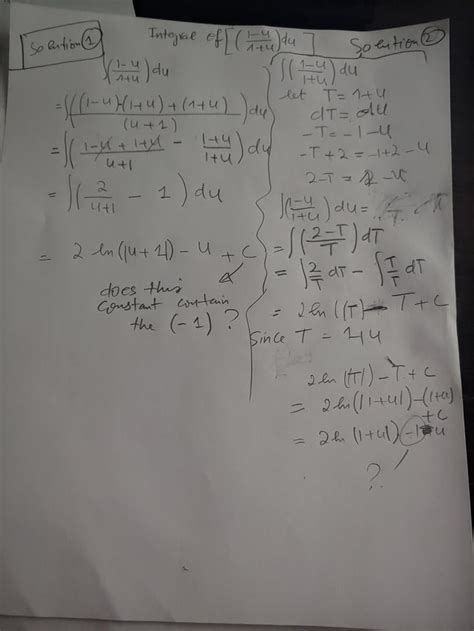 which one of these integral solutions is correct askmath
