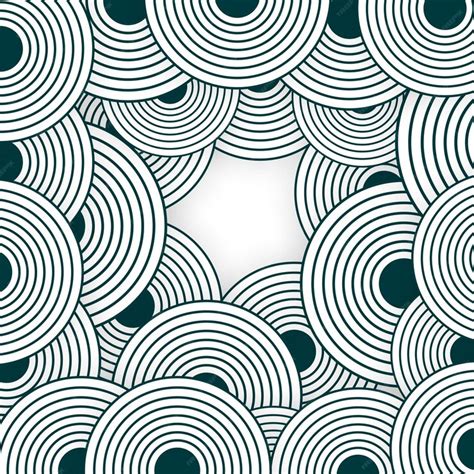 물결 모양과 원 장식 텍스처 벡터 배경 프리미엄 벡터