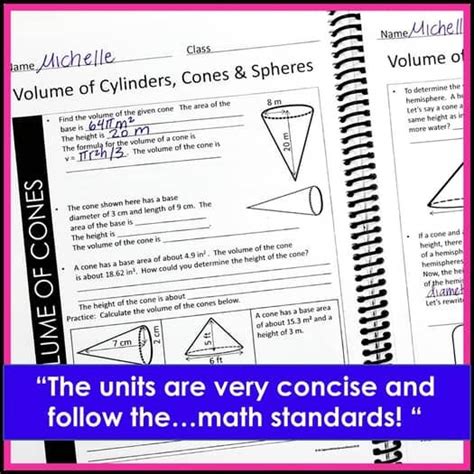 8th Grade Math Guided Notes Includes Practice Worksheets Full Year