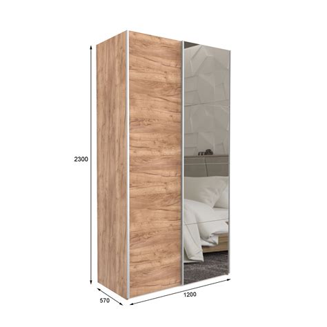 Шкаф купе 2 дверный Корсо Дуб крафт табачный купить в Москве — цена от производителя 75 432 ₽ в