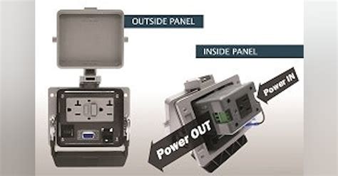 Power Distribution Mencom Inside Outlet Gfci Power Port For Panel Interface Connectors