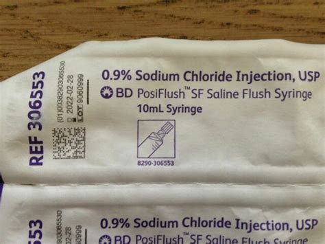 New Bd 306553 0 9 Sodium Chloride Injection Usp Posiflush Sf Saline