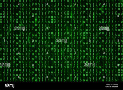 Matrix Background With Green Binary Code Digits Stock Photo Alamy