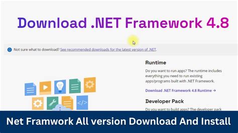 Net Framwork 4 8 Download How To Download And Install Net Framwork 4 8 On Windows 7 Youtube
