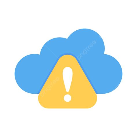 warning cloud computing flat icon vector cloud error warning png and