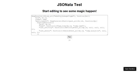 jsonata examples codesandbox