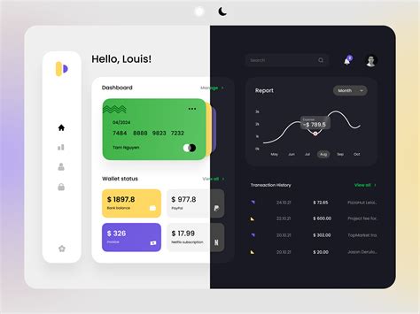 Dashboard Light Dark Mode On Behance