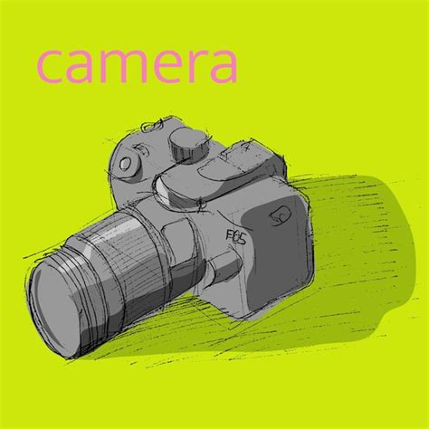 Premium Vector Camera Rough Sketch