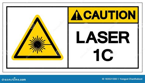 Caution Laser 1c Symbol Sign Vector Illustration Isolate On White Background Label Eps10