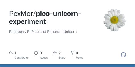 github pexmor pico unicorn experiment raspberry pi pico and pimoroni