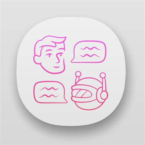 Icono De La Aplicación Chatbot Bot De Soporte Al Cliente En Línea Servicio De Ayuda Hombre