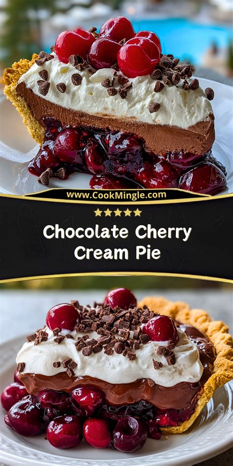 Chocolate Cherry Cream Pie Cook Mingle