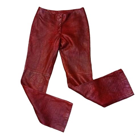 Identify Pants And Jumpsuits Red Leather Pants By Identifysaks Fifth