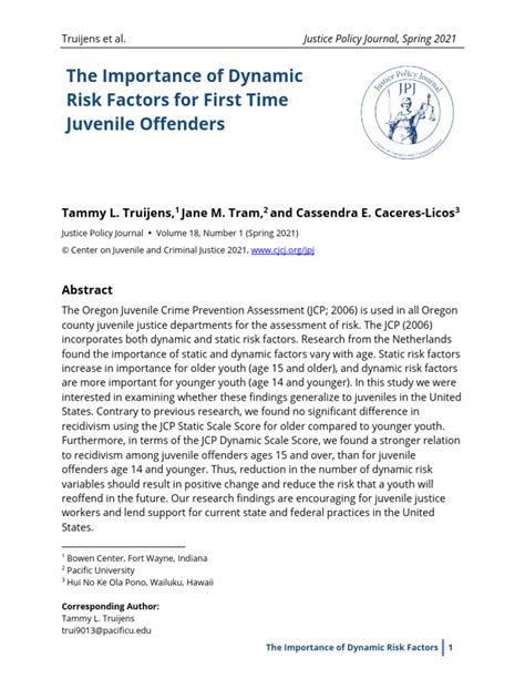 Importance Of Dynamic Risk Factors Pdf