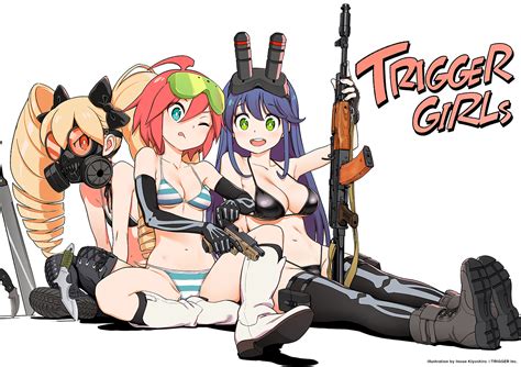 TRIGGER Girls Illustration By Inoue Kiyoshirou Studio Trigger Know Your Meme
