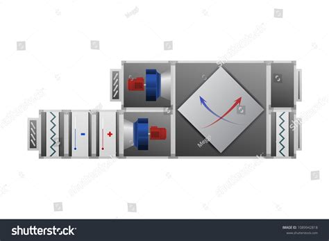 Air Handling Unit Vector Illustration Hvac Stock Vector Royalty Free