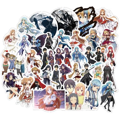 50 шт аниме девушка стикер S Sword Art онлайн Скрапбукинг наклейка S клейкая наклейка Asna