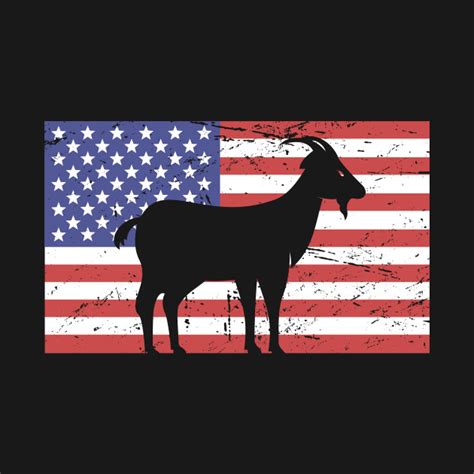 United States American Flag And Goat Goat T Shirt Teepublic