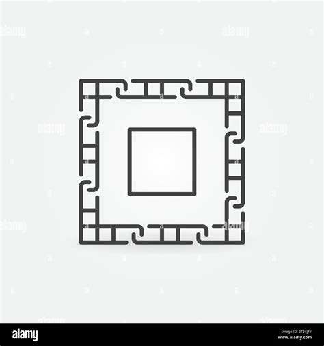 Blockchain Technology Vector Concept Modern Icon Or Symbol In Thin Line Style Stock Vector Image