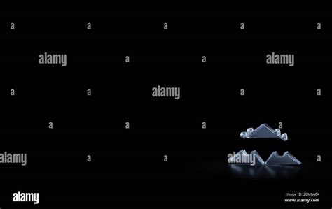 3d Rendering Of Frosted Glass Symbol Of Fighter Plane In The Army Isolated On Black Background