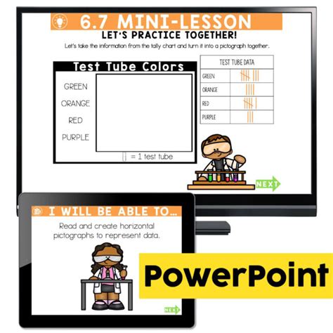 Lucky To Learn Math Lesson 67 Read And Create Horizontal Pictographs Teaching Slides