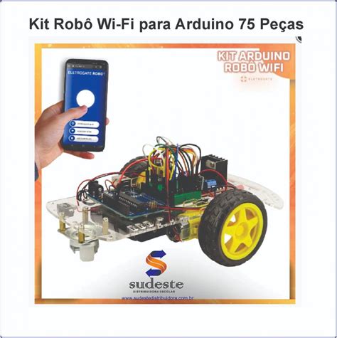 Kit Robô Wi Fi para Arduino peças Sudeste Distribuidora