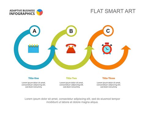 Premium Vector Three Points Process Chart Slide Template Business Data Option Issue Design