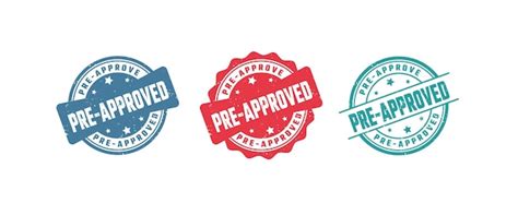 흰색 바탕에 사전 승인된 기호 또는 스탬프 그런 지 고무 프리미엄 벡터