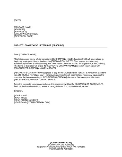 Attendance Commitment Sample Doc Template Pdffiller